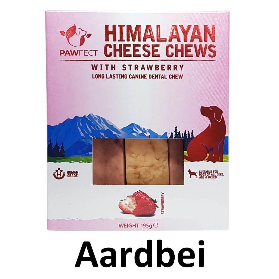 Pawfect Yak Chew Bar met Kurkuma, Fruit of Aardbei Aanbieding!